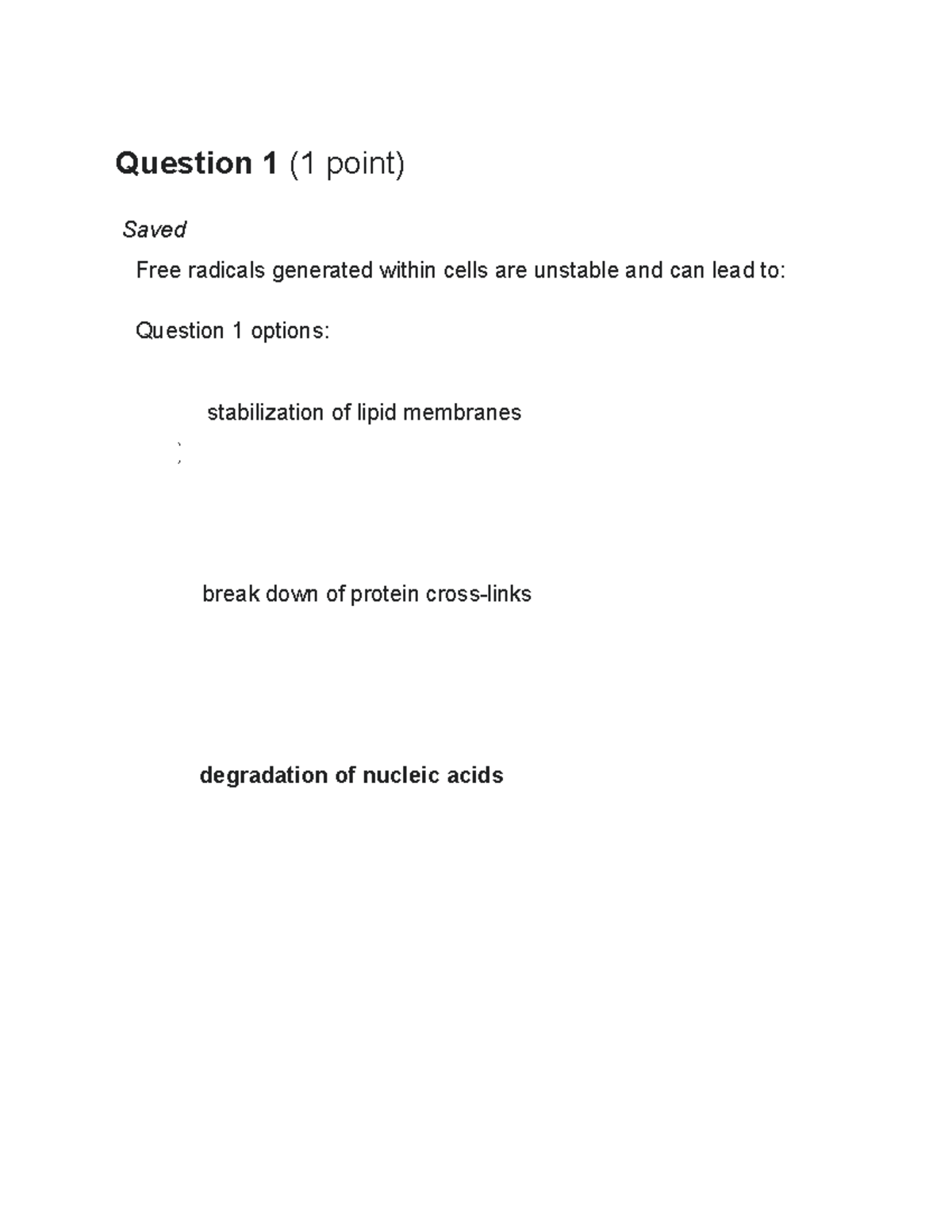 PATH QUIZ 1 - quiz 1 answers for path 3610 - Question 1 (1 point) Saved ...