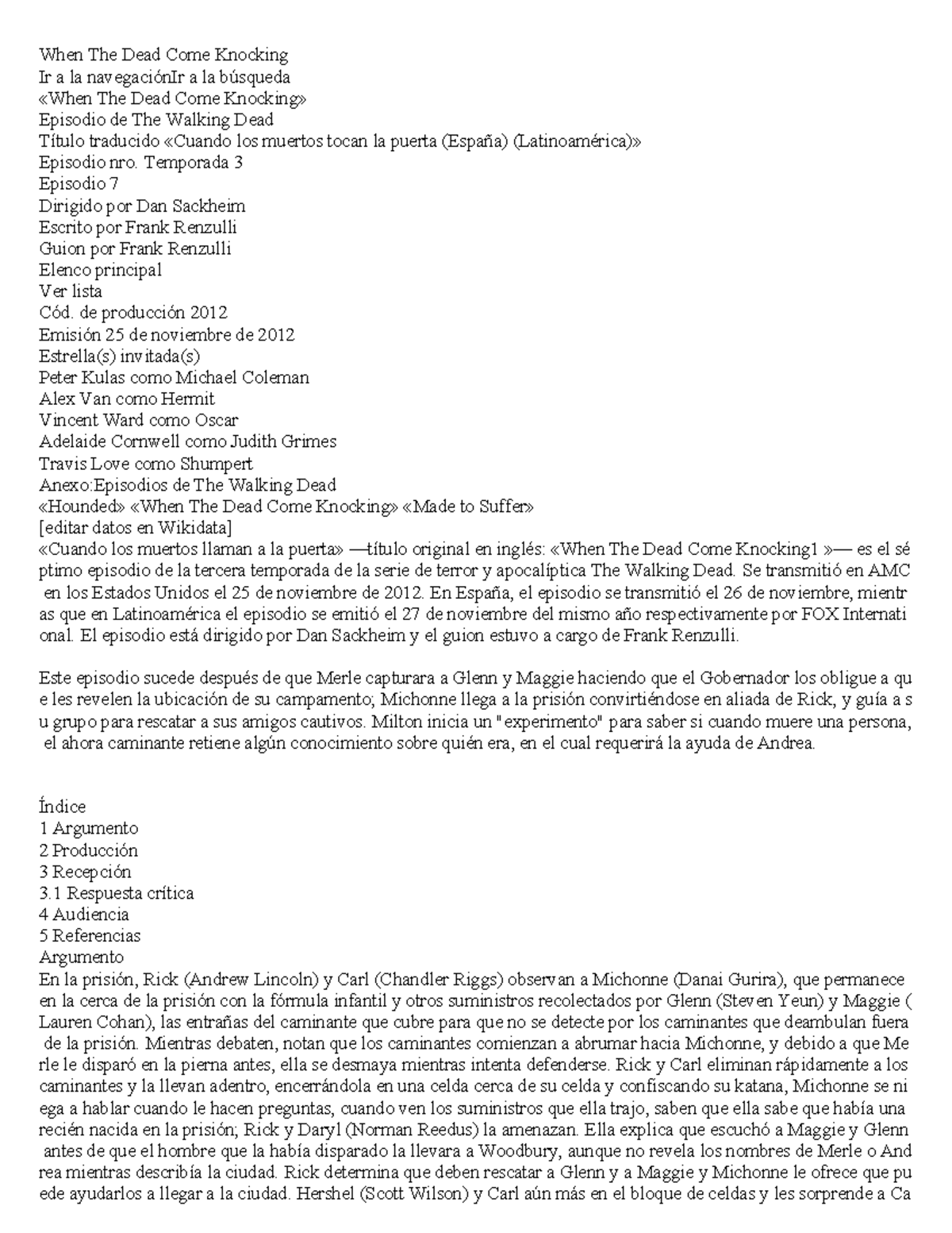 When The Dead Come Knocking - Temporada 3 Episodio 7 Dirigido por Dan ...