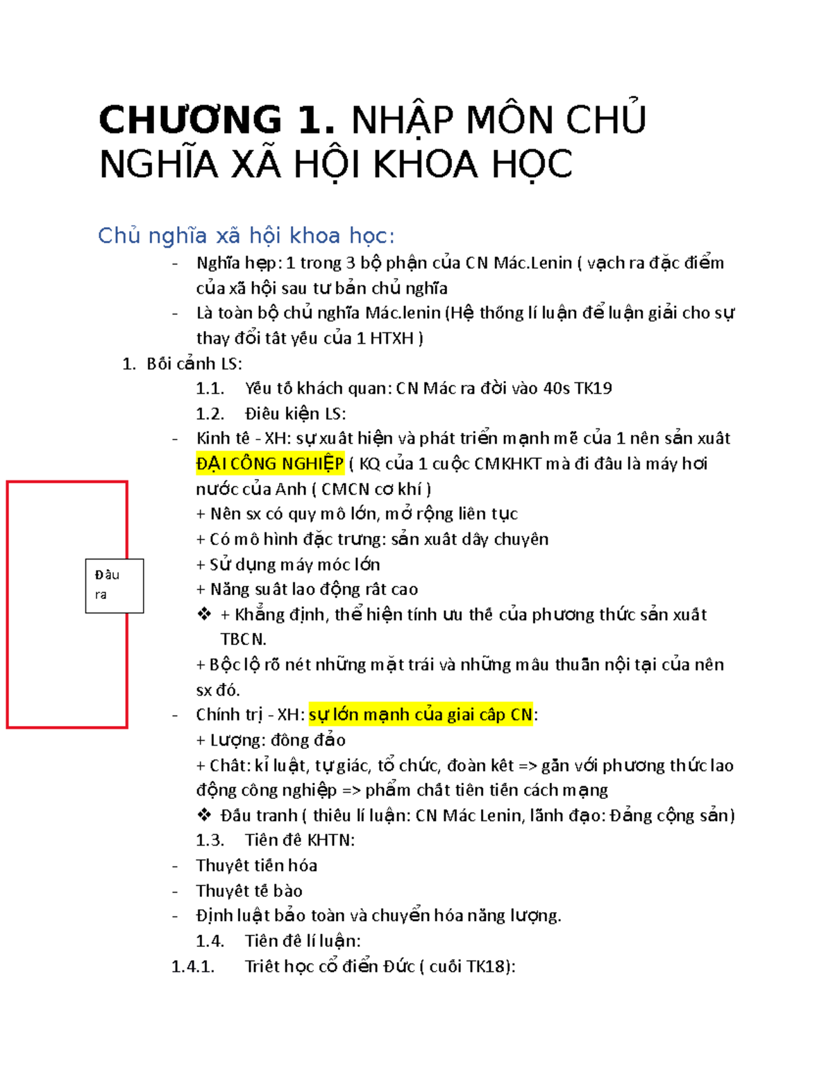 Cnkhxh - ghi bài - CHƯƠNG 1. NHẬP MÔN CHỦ NGHĨA XÃ HỘI KHOA HỌC Chủ nghĩa xã hội khoa học: Nghĩa ...