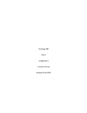 #0011 SOCI 288 Unit 3 Assignment - Running head: UNIT 3 ASSIGNMENT 1 Unit: Ideology Student’s ...