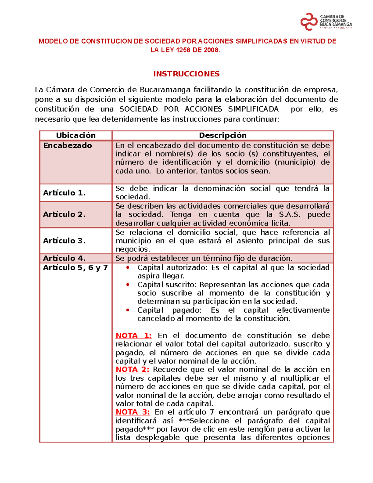 Estatutosas - ejemplo de estatutos para creacion de empresa - LA LEY ...