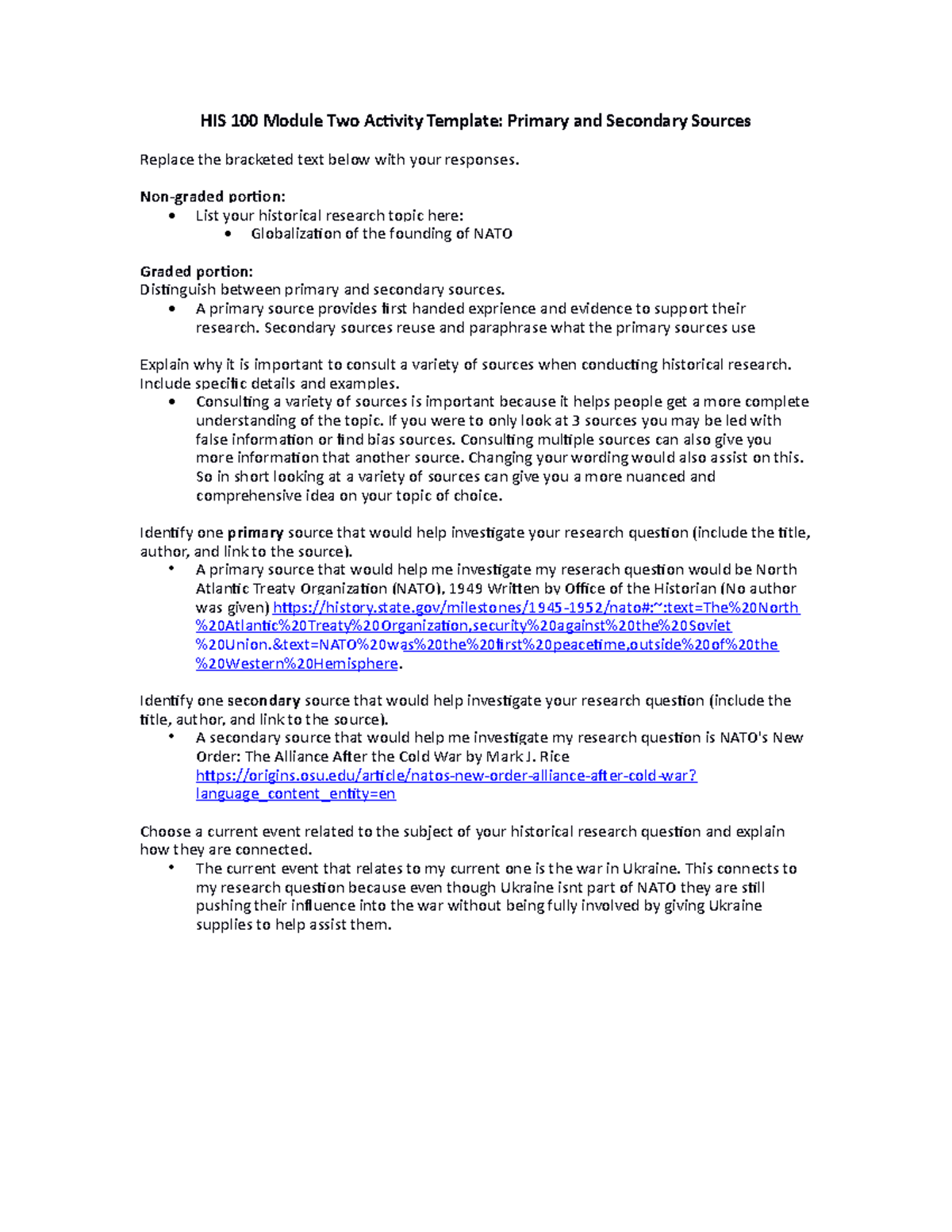 HIS 100 Module Two Activity Sources Template - HIS 100 Module Two ...