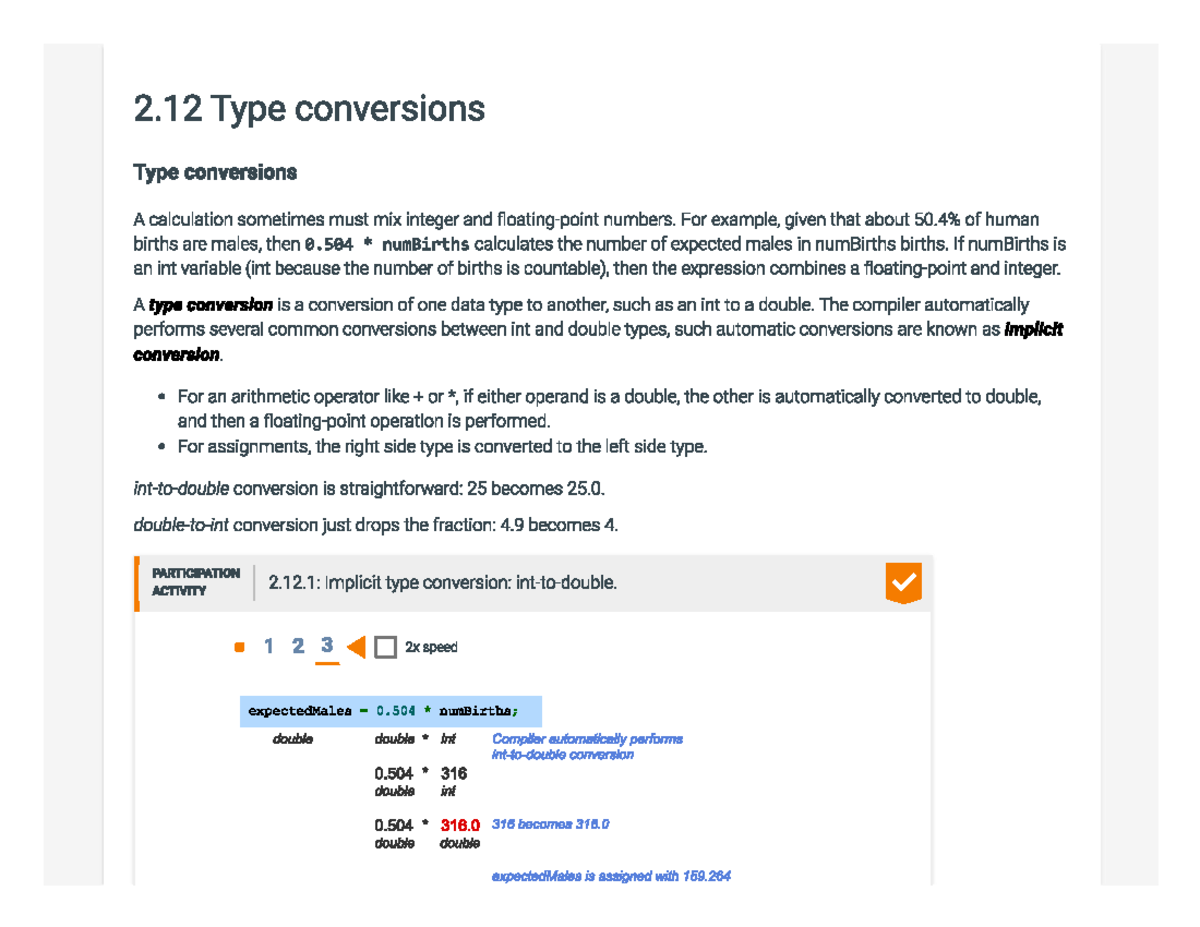 CS 210 - 2.12 Type Conversions - CS210 - Studocu