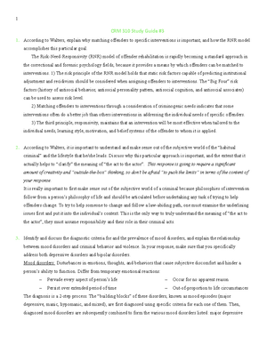 CRM 206 Final Exam - CRM 206 - Studocu