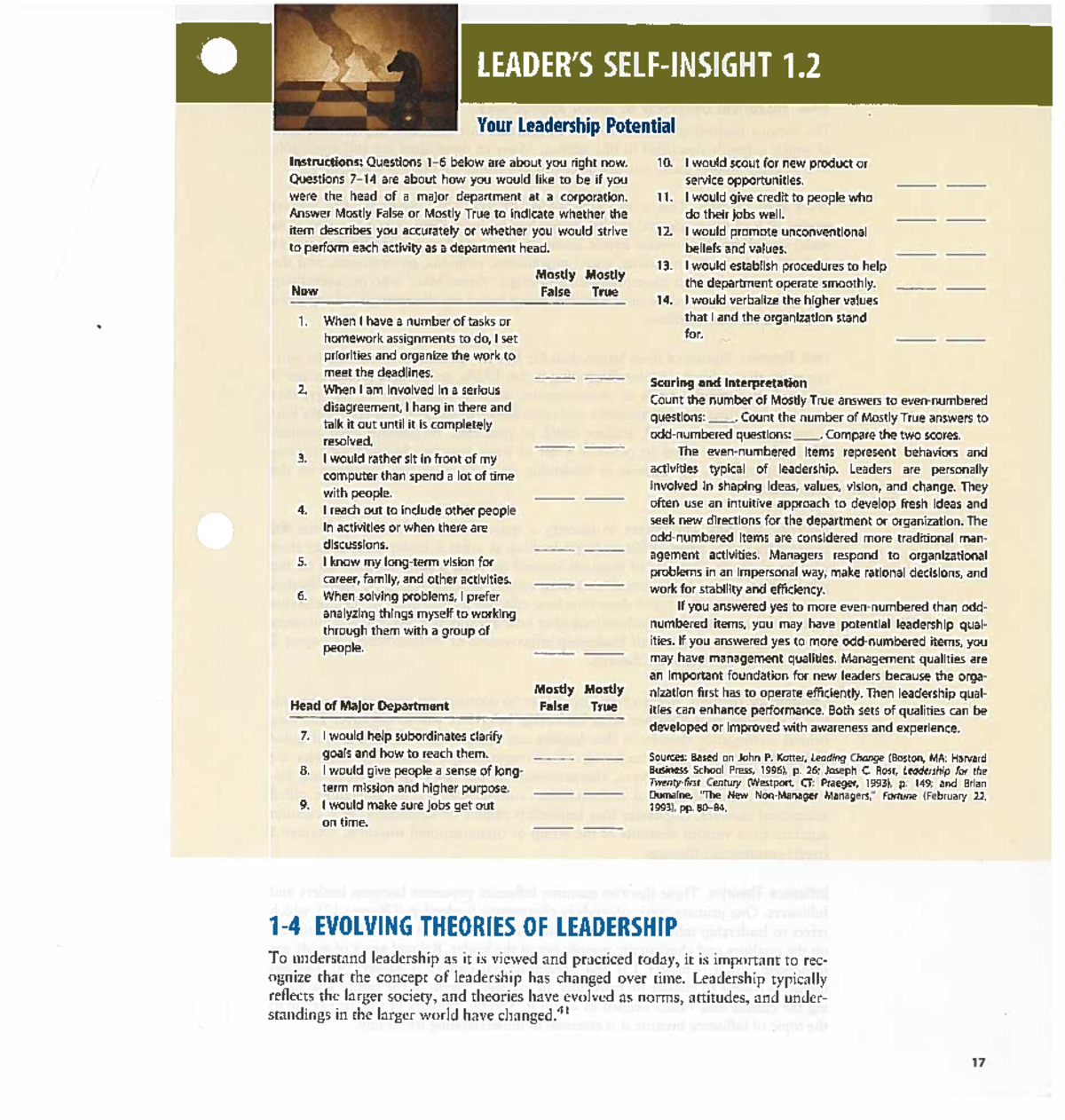 Your Leadership Potential - Self Insight - HRT 006 - Studocu