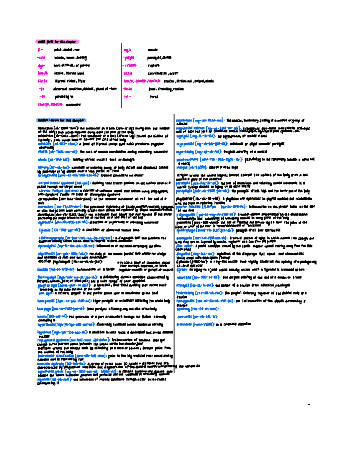 Chapter 4 The Muscular System - word parts for this chapter bi twice ...