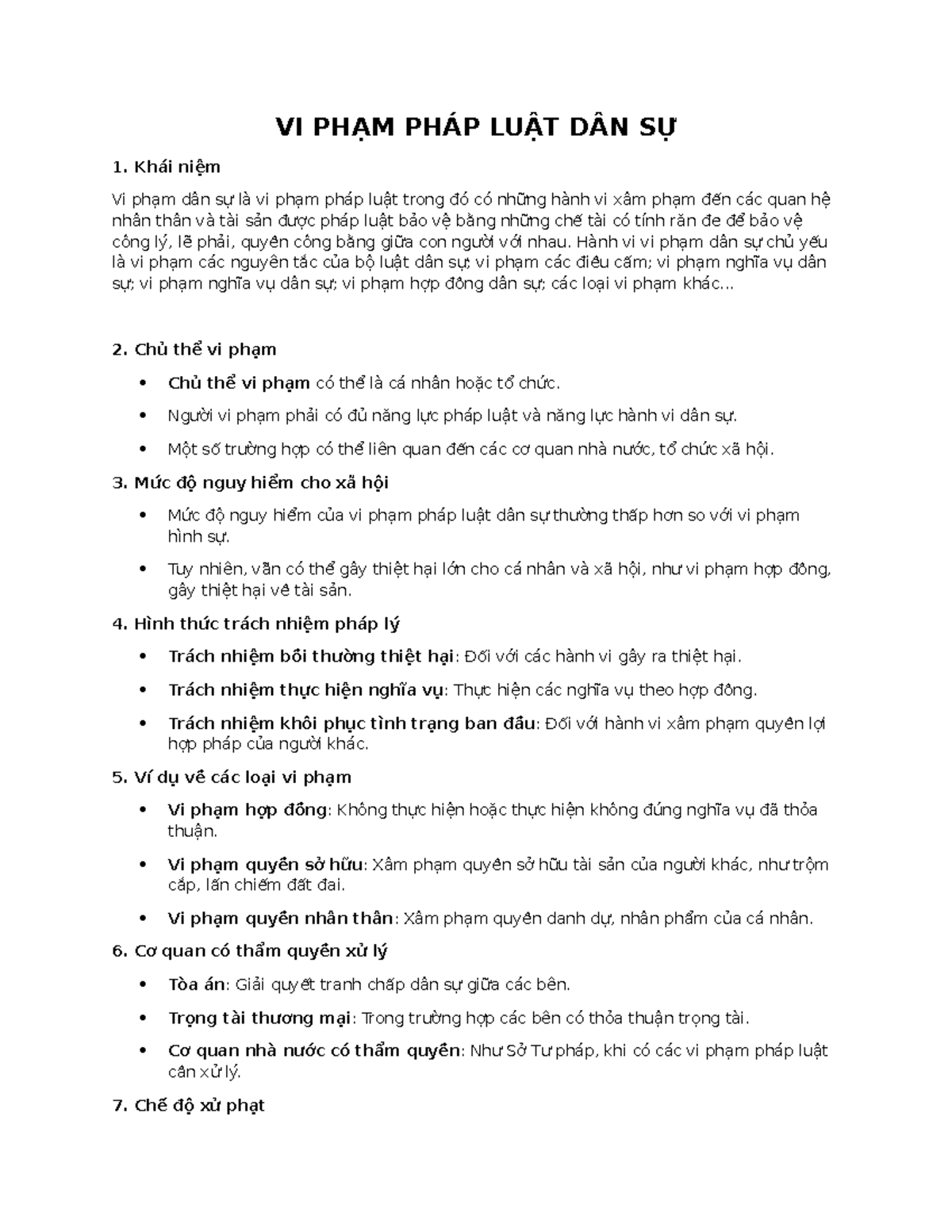 Vppl dân sự - pháp luật đại cương: Vppl dân sự - VI PHẠM PHÁP LUẬT DÂN SỰ Khái niệm Vi phạm dân ...