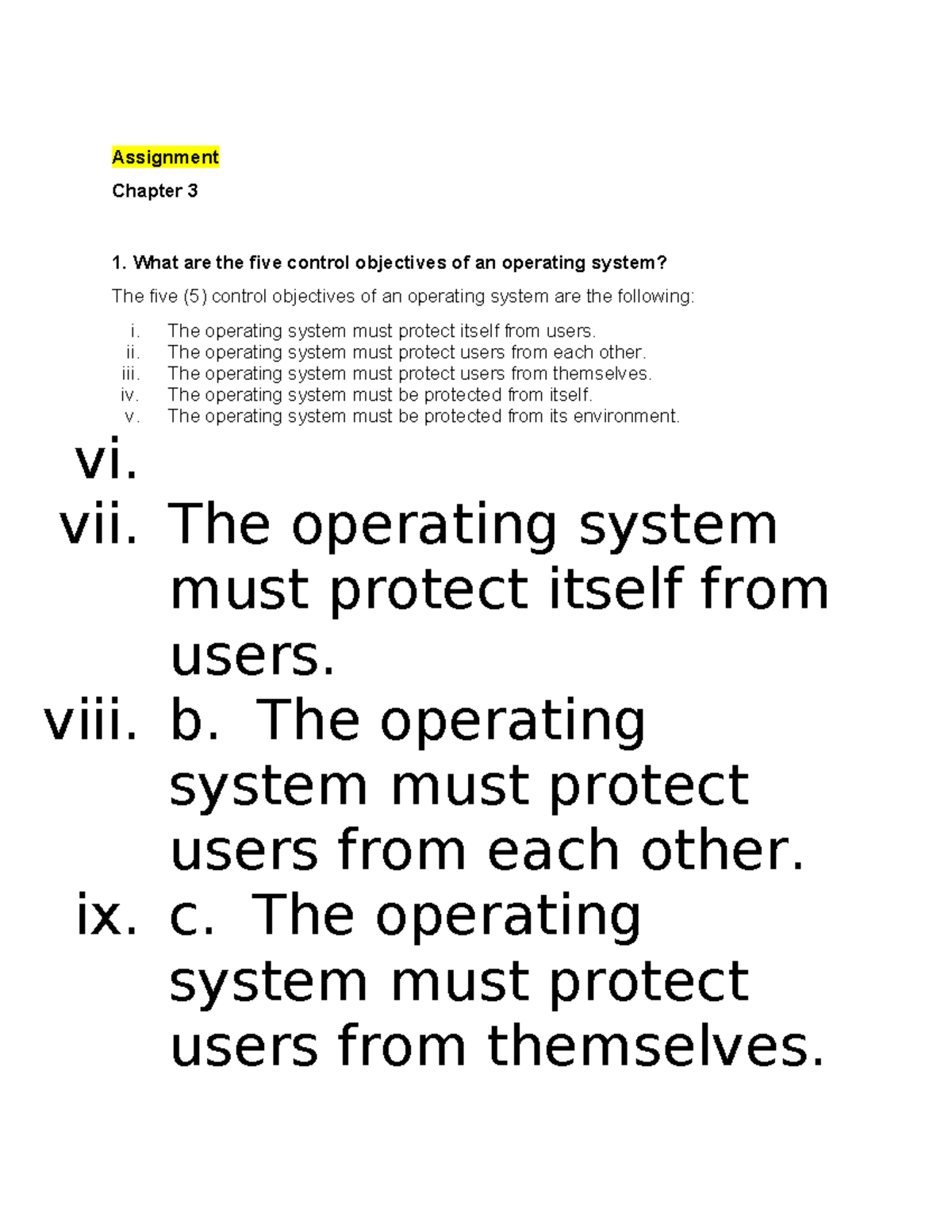 Assignment - Acctg. Major 6 - Assignment Chapter 3 1. What are the five ...