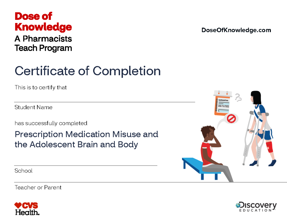 Prescription-medication-misuse static media certificate-operation ...