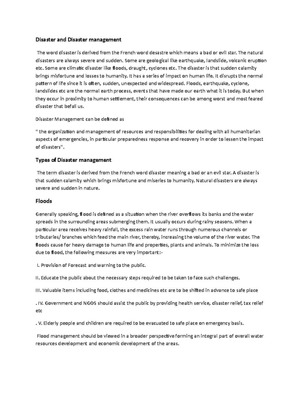 Disaster and Disaster management-WPS Office - Disaster and Disaster ...