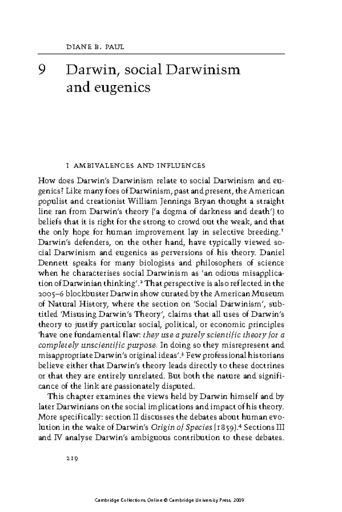 2 - article - diane b. paul 9 Darwin, social Darwinism and eugenics i ...