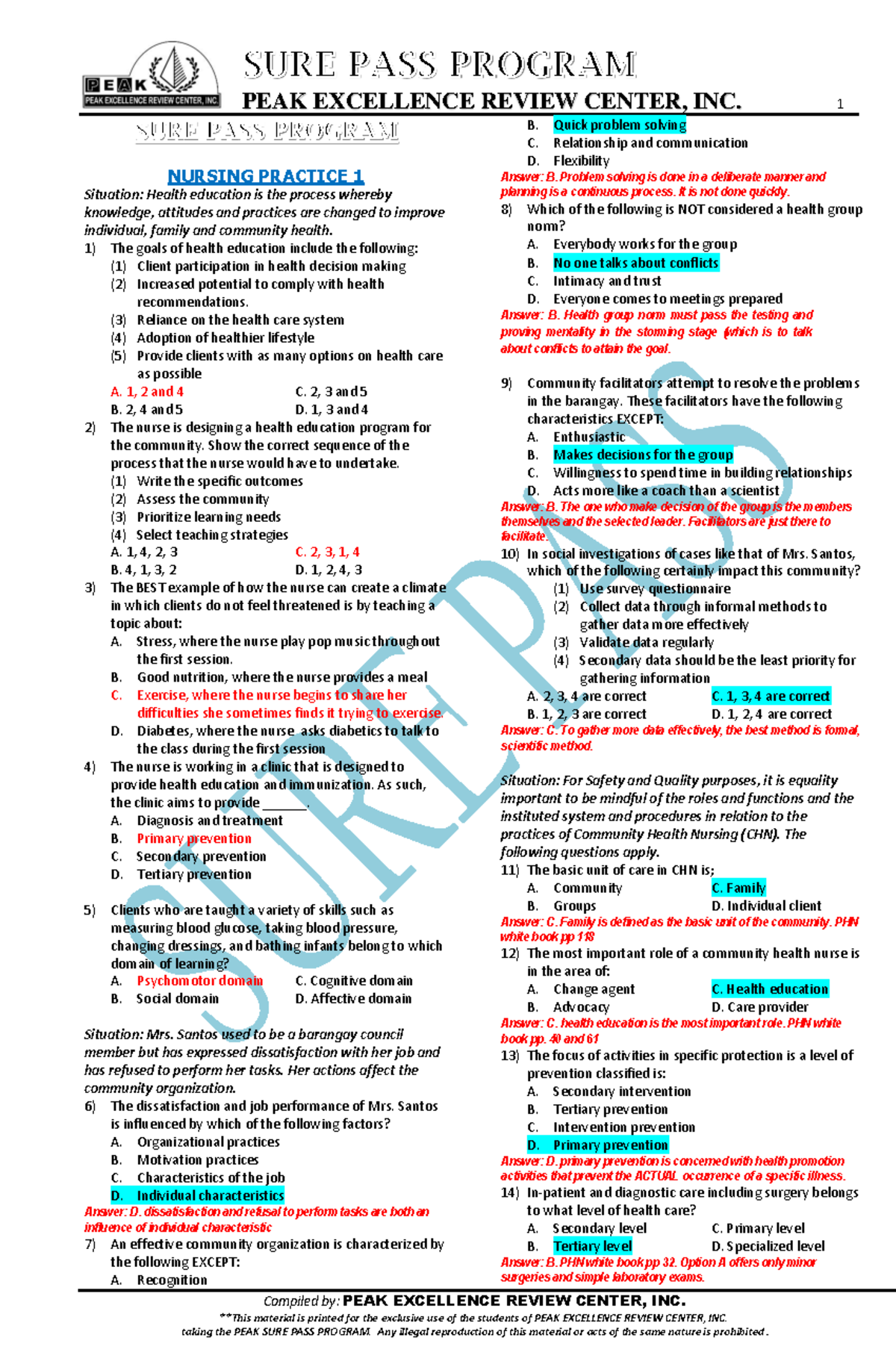 SURE-PASS- Program- Final-PER- Concept-with- Answers 3-Newest-2023 ...