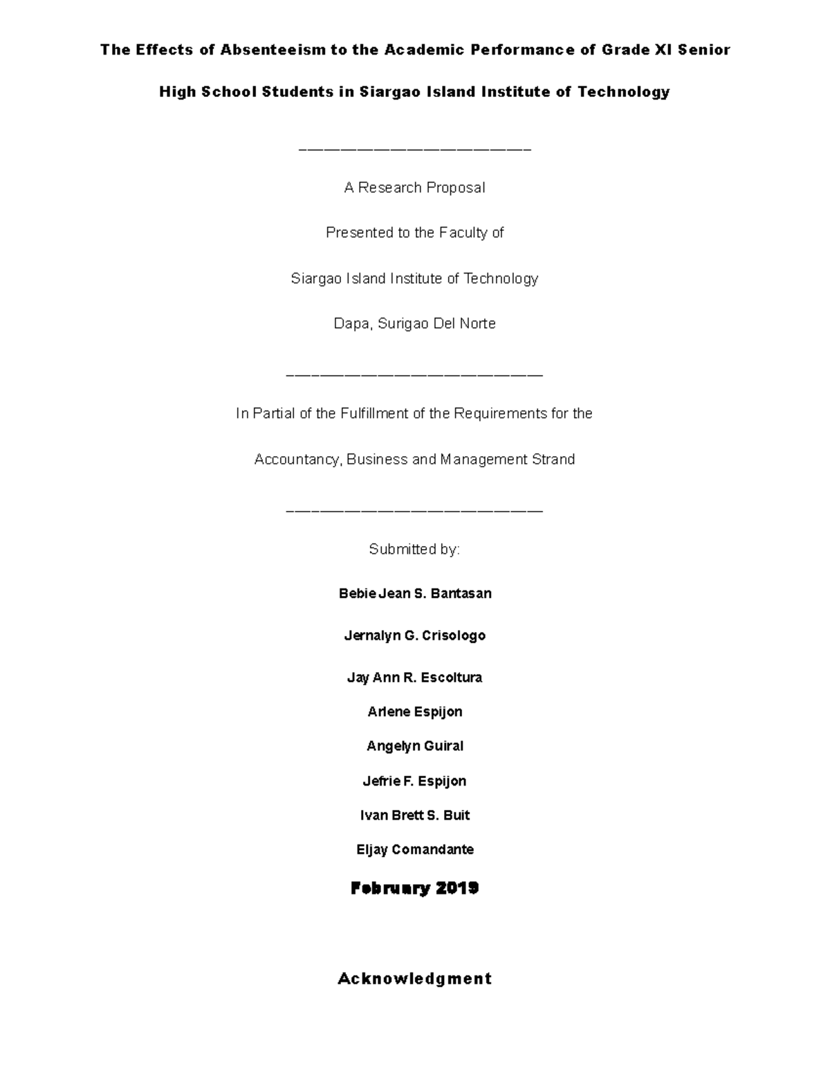 Practical Research 1 The Effects Of Absenteeism To The Academic practical-research-1-the-effects-of-absenteeism-to-the-academic