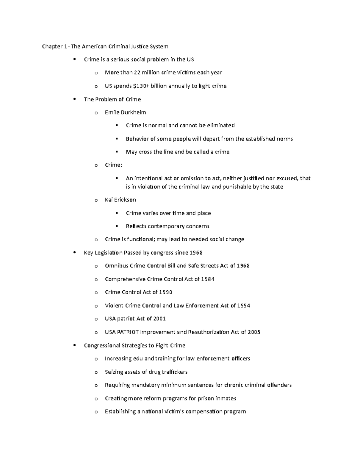 Ch1 CJ - Mr. Carter - Chapter 1- The American Criminal Justice System ...