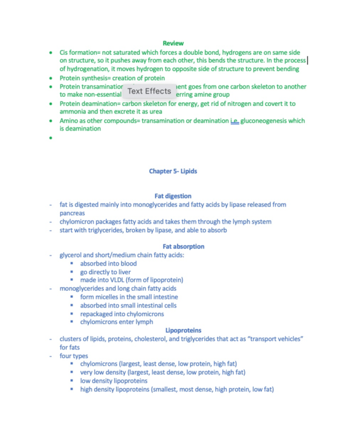 Nutrition Notes for exams part 1 - BIO-319 - Studocu