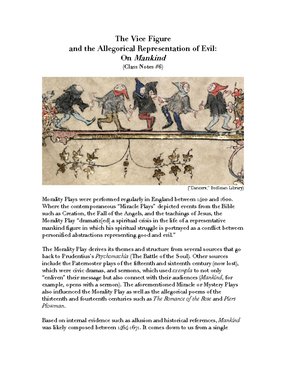 The Vice Figure, Mankind (Class Notes #6) - The Vice Figure and the ...