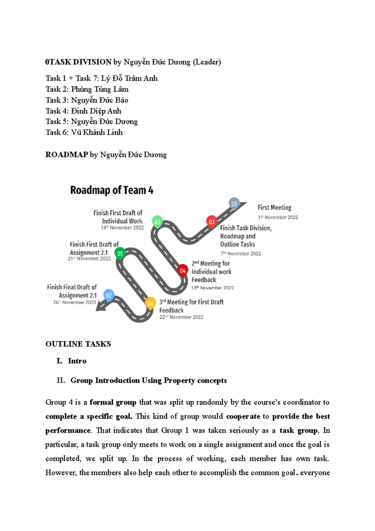 Task Division + Road Map + Outline Tasks OB 2.1 - 0TASK DIVISION by ...