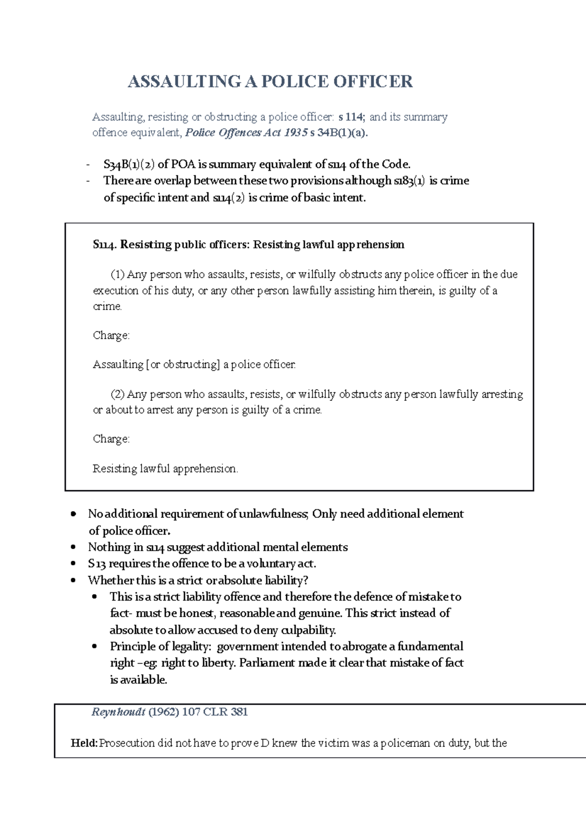 Assaulting Police Officer - ASSAULTING A POLICE OFFICER Assaulting ...