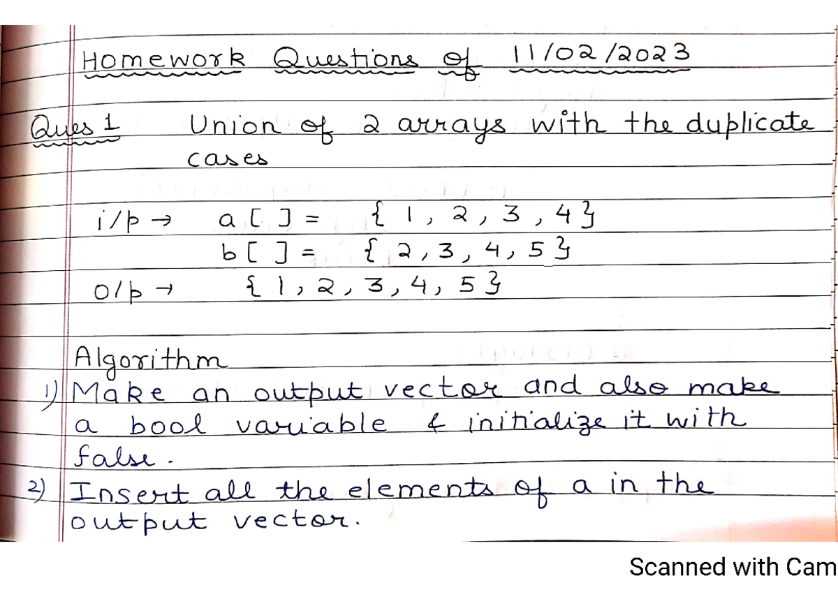 Homework Solutions of 11th February 2023 - Data Structures and Algorithms - Studocu