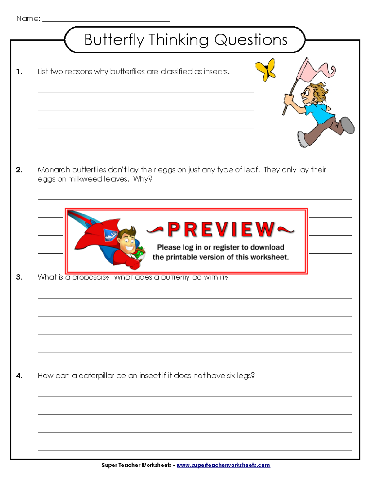 Butterfly-questions - fbjebfej gje gjer - Name ...