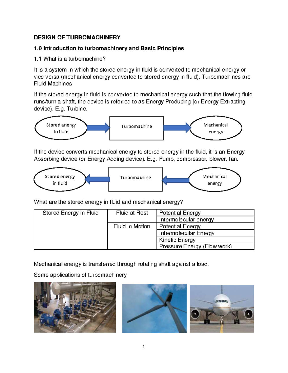 Design OF Turbomachinery 2021 - Mechnical Engineerin - TTU - Studocu