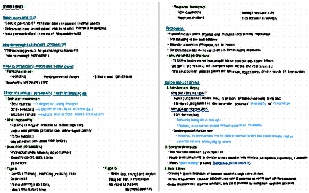 Exam 3 Notes - NoteS Emotional Intelligence self-awareness manage ...