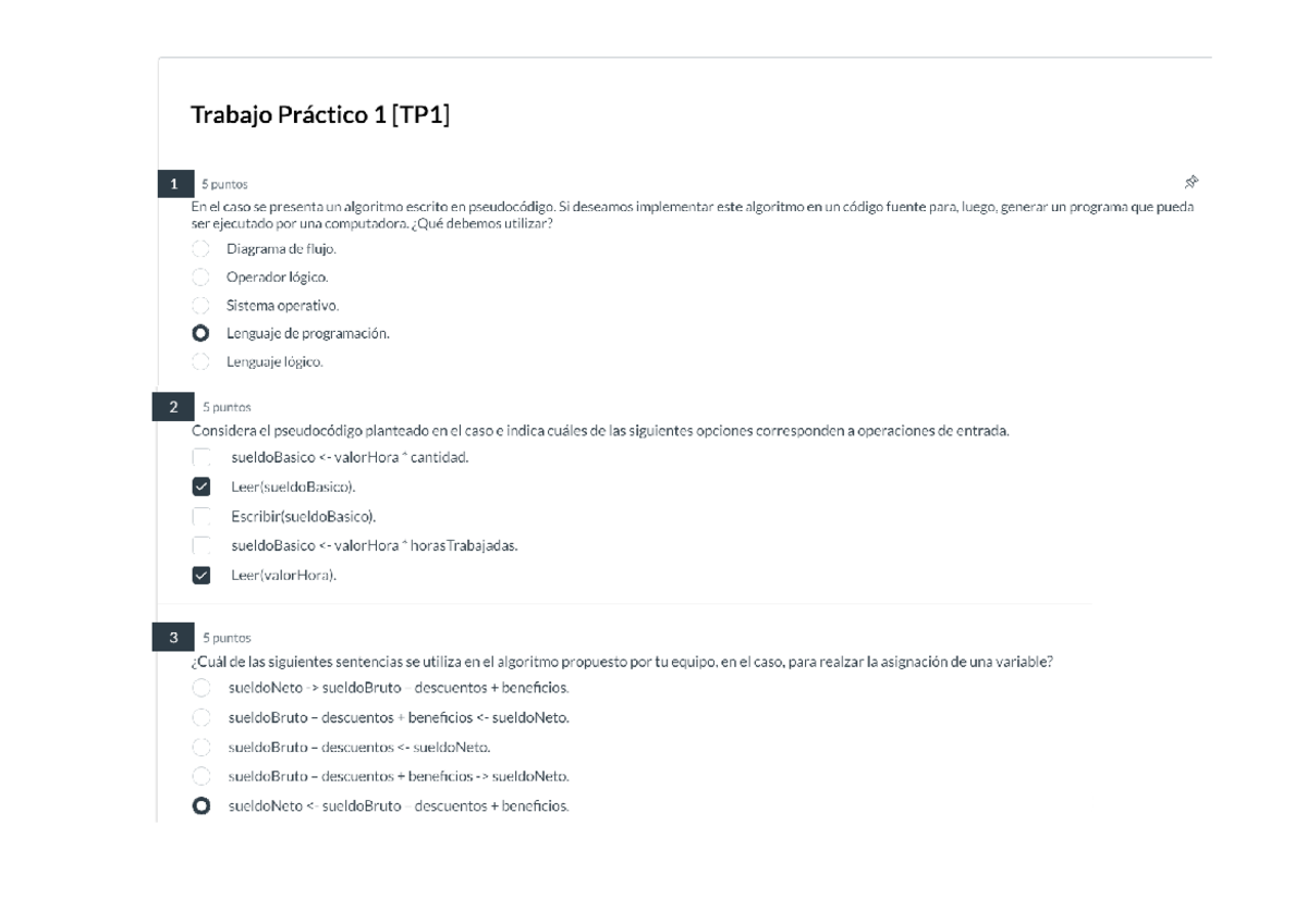 TP1 - Introducción a los Algoritmos - Studocu