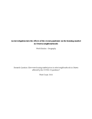 IB HL Geography Case Studies - IB HL Geography Case Studies Core: 1 ...