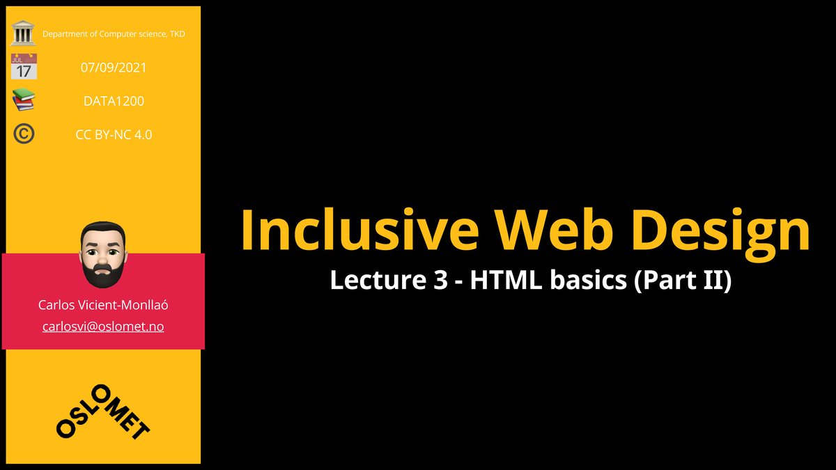 HTML basics (part 2) - DATA1200 - OsloMet - Studocu