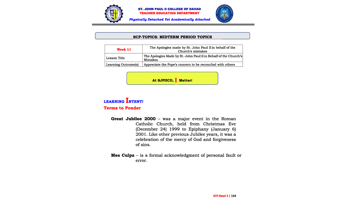 SCP-REED2-WEEK11 - Earth Science - Studocu