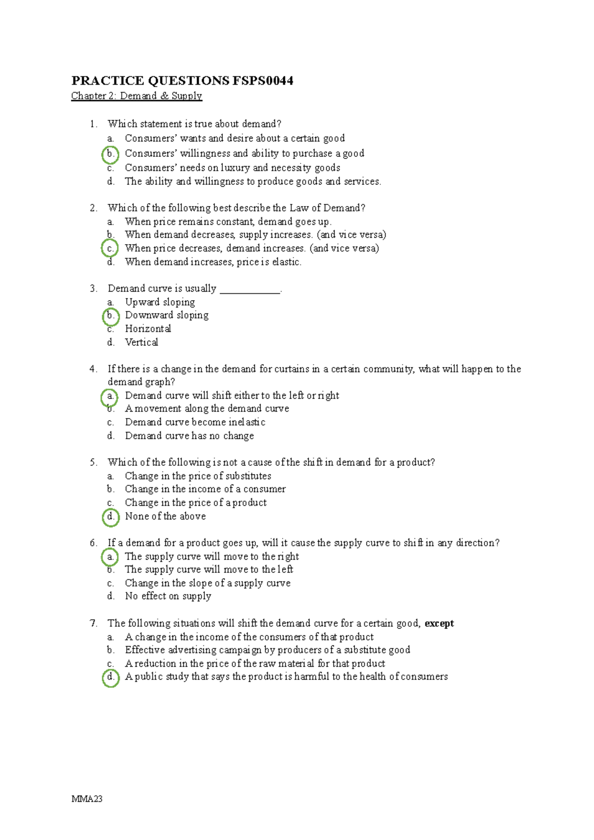 C2 Practice Questions-answer - PRACTICE QUESTIONS FSPS Chapter 2 ...