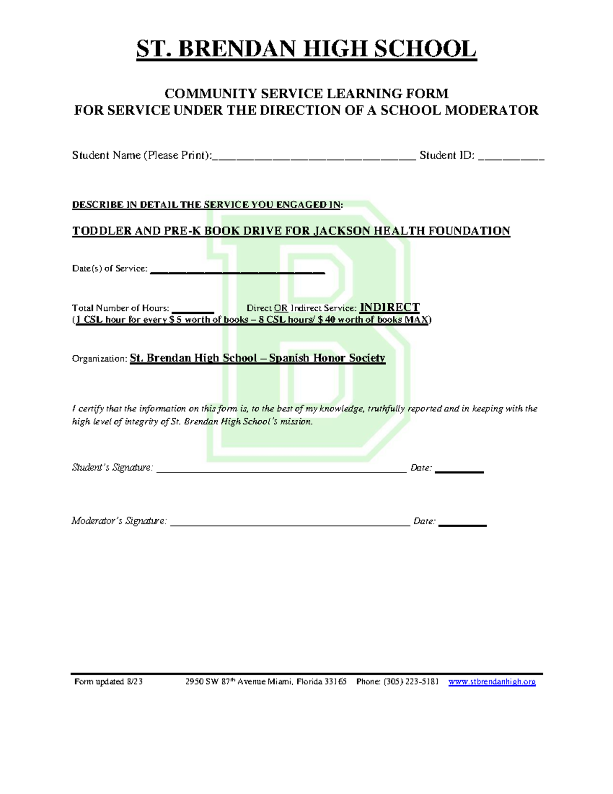 Showbie - math - ST. BRENDAN HIGH SCHOOL COMMUNITY SERVICE LEARNING ...