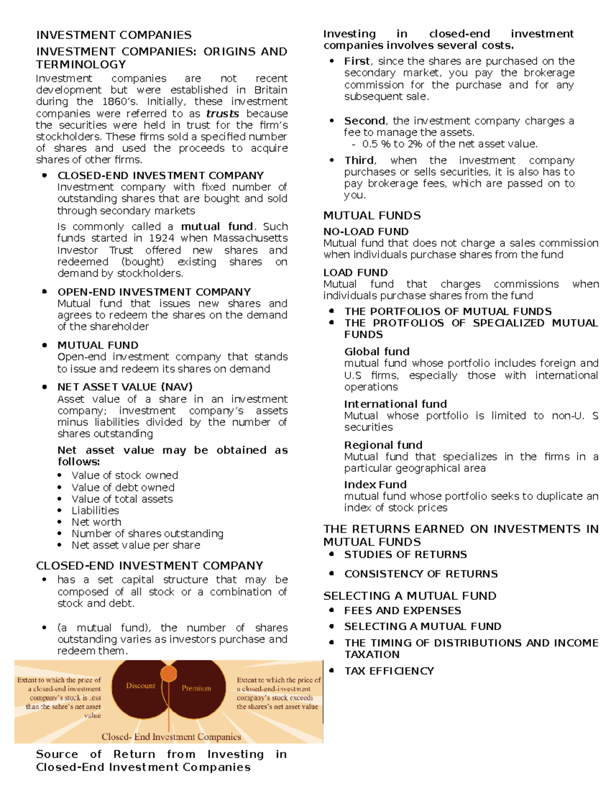 Investment Companies - INVESTMENT COMPANIES INVESTMENT COMPANIES ...