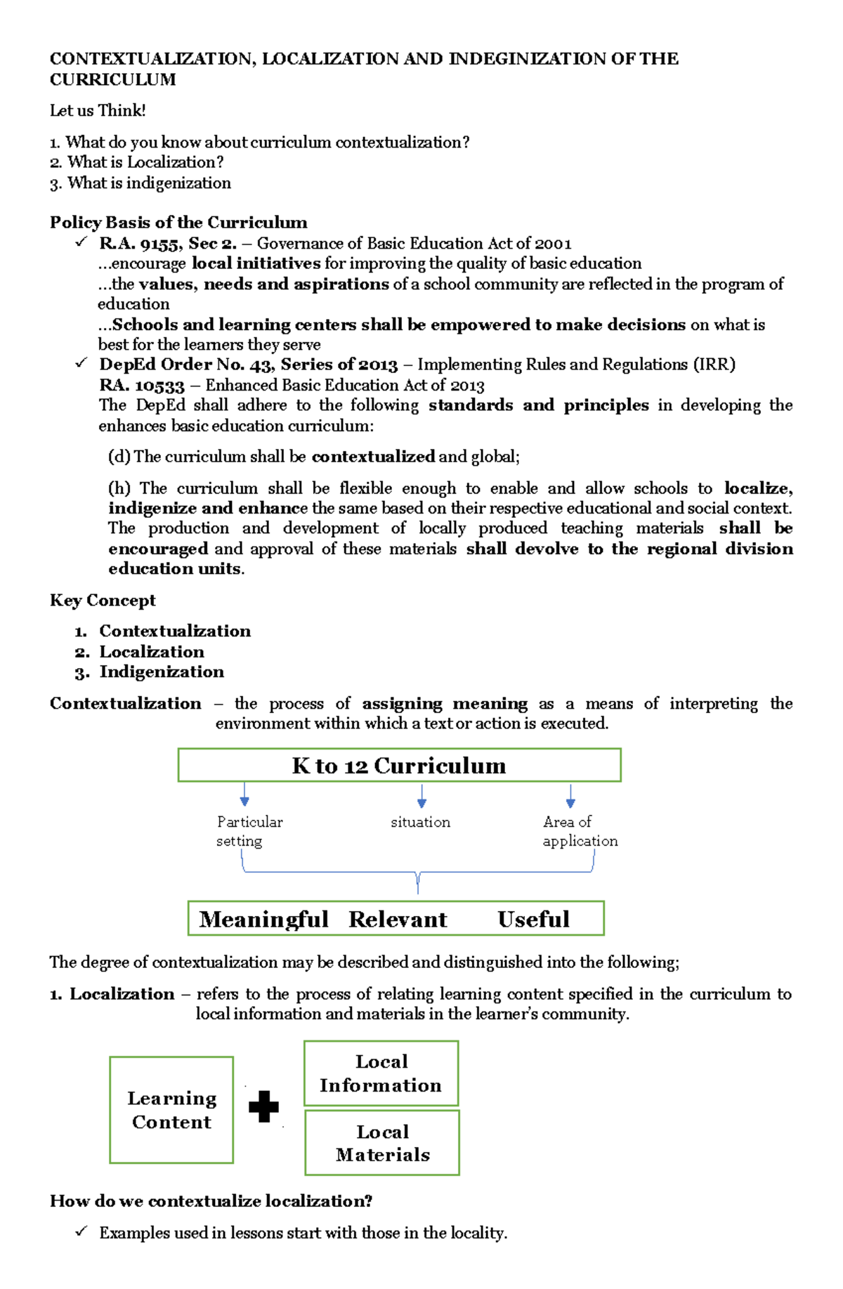 Contextualization - Akskalskzk - CONTEXTUALIZATION, LOCALIZATION AND ...