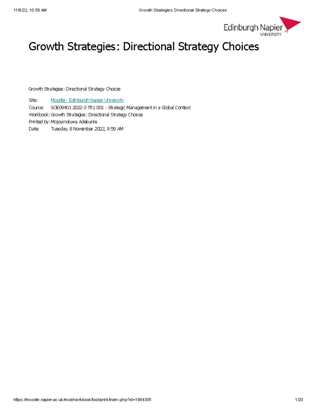 Growth Strategies Directional Strategy Choices - 5 Market Penetration ...