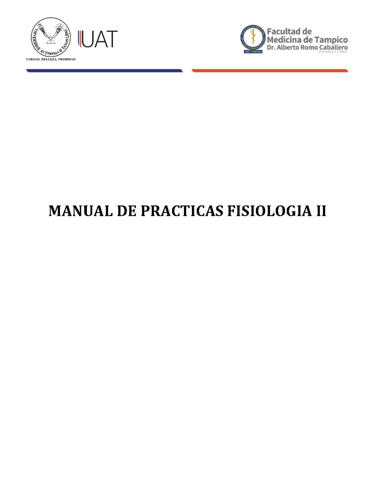 Manual DE Practicas Fisiologia 2 - MANUAL DE PRACTICAS FISIOLOGIA II PRÁCTICA 1 DE FISIOLOGÍA II ...