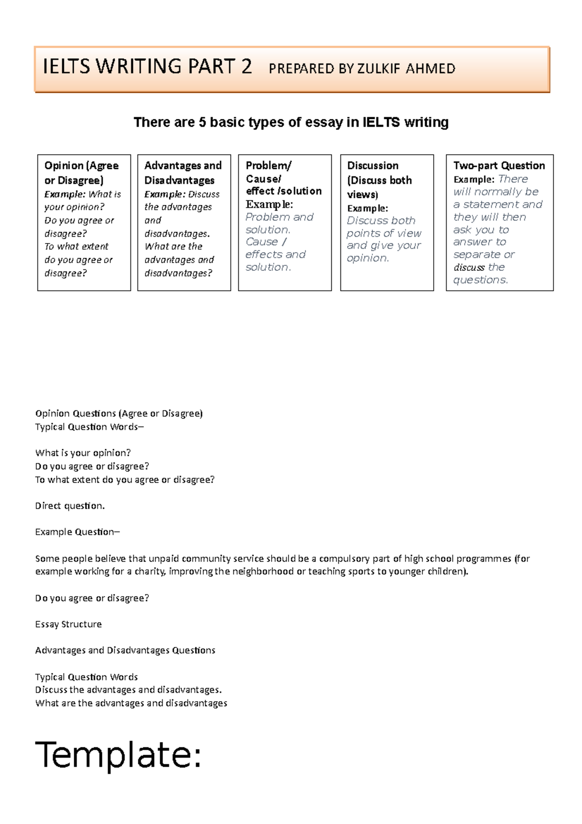 There are 5 basic types of essay in Ielts writing - Basic Econometrics ...