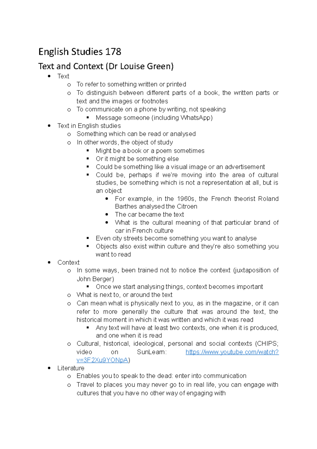 English Studies 178 notes semester 1 2022 - English Studies 178 Text ...