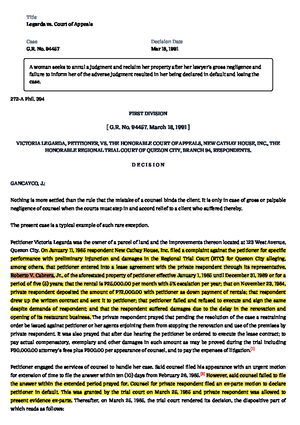 GAN-V-YAP - succession - CASE DIGESTS San Beda University | College of ...