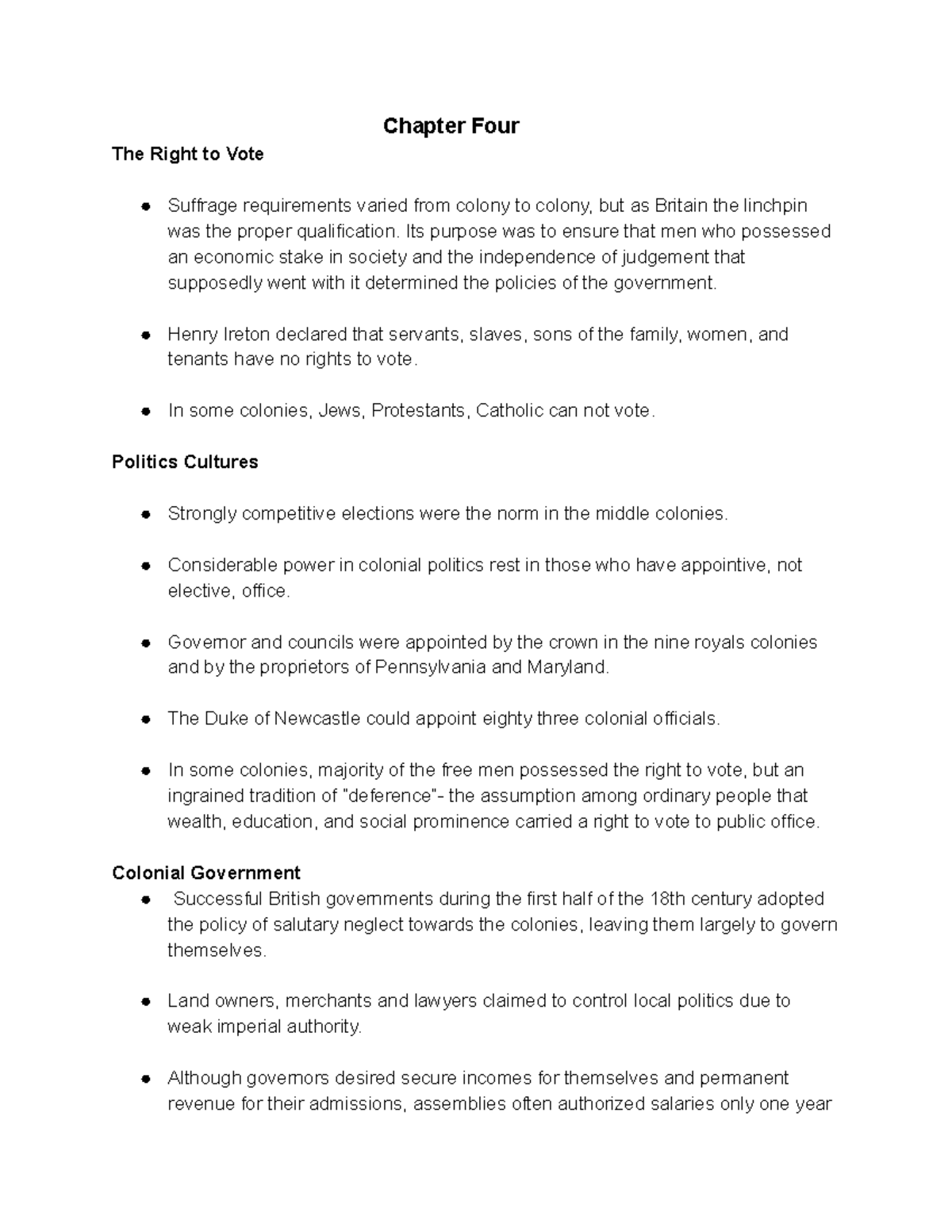 Chapter 4 pg 152-163 - US History Lecture Notes - HIST-1301.504 - Studocu