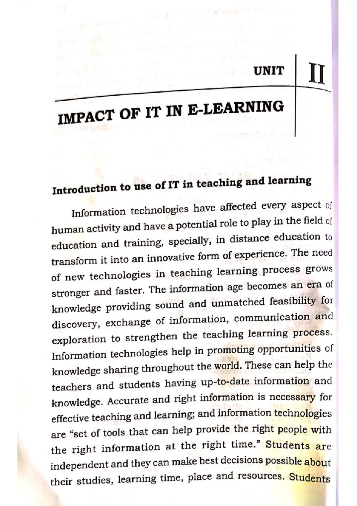Unit2-text-ite - Bachelor of Computer Applications - Studocu