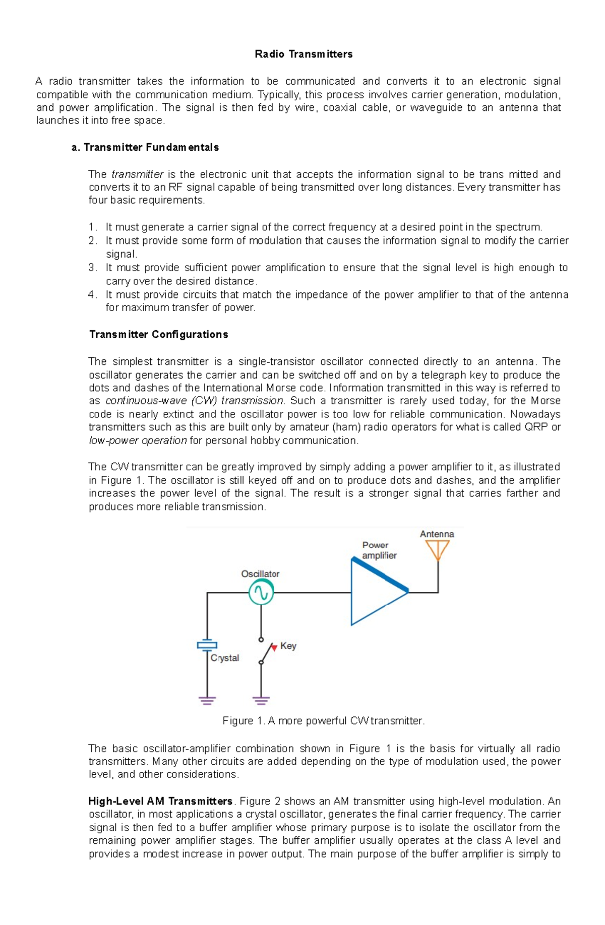 Radio Transmitters - Typically, this process involves carrier ...