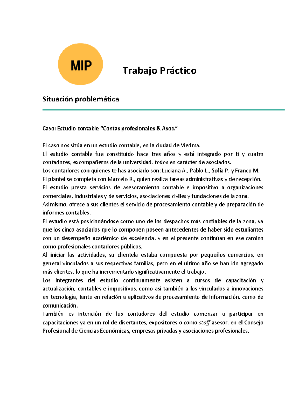 TP1 - Situación problemática - Contabilidad Intermedia - UNLu - Studocu