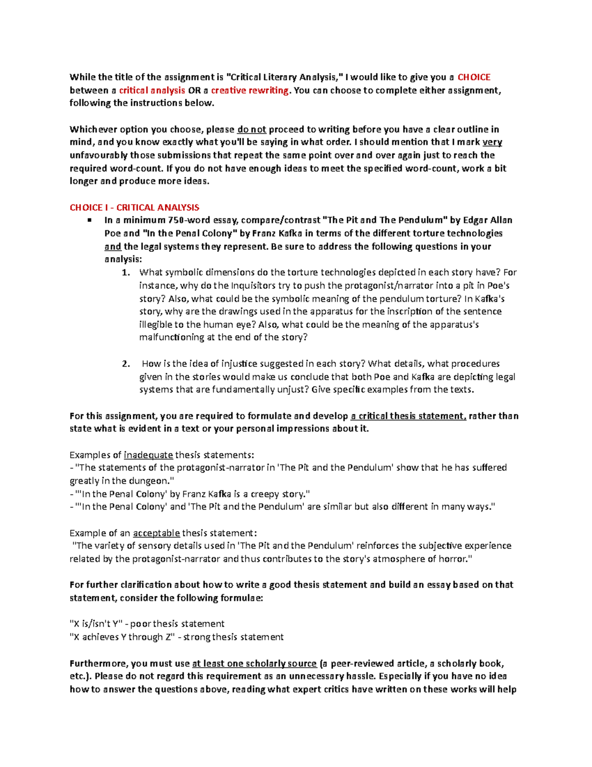 GBLC 7014 40 F22 Critical Literary Analysis - While the title of the ...