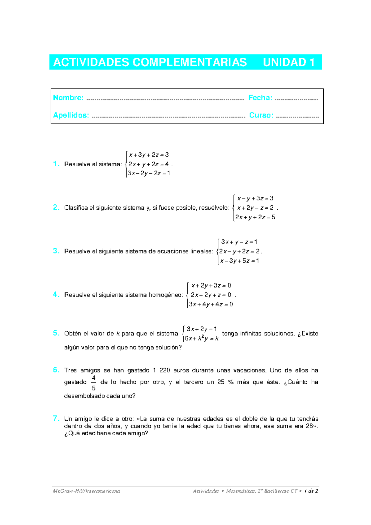Unidad 1 actividad 1 - McGraw-Hill/Interamericana Actividades ...