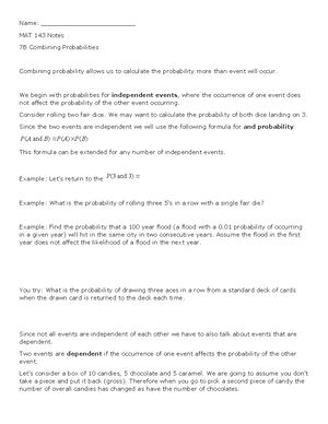 7C The Law of Large numbers - The law of large numbers holds that: a ...