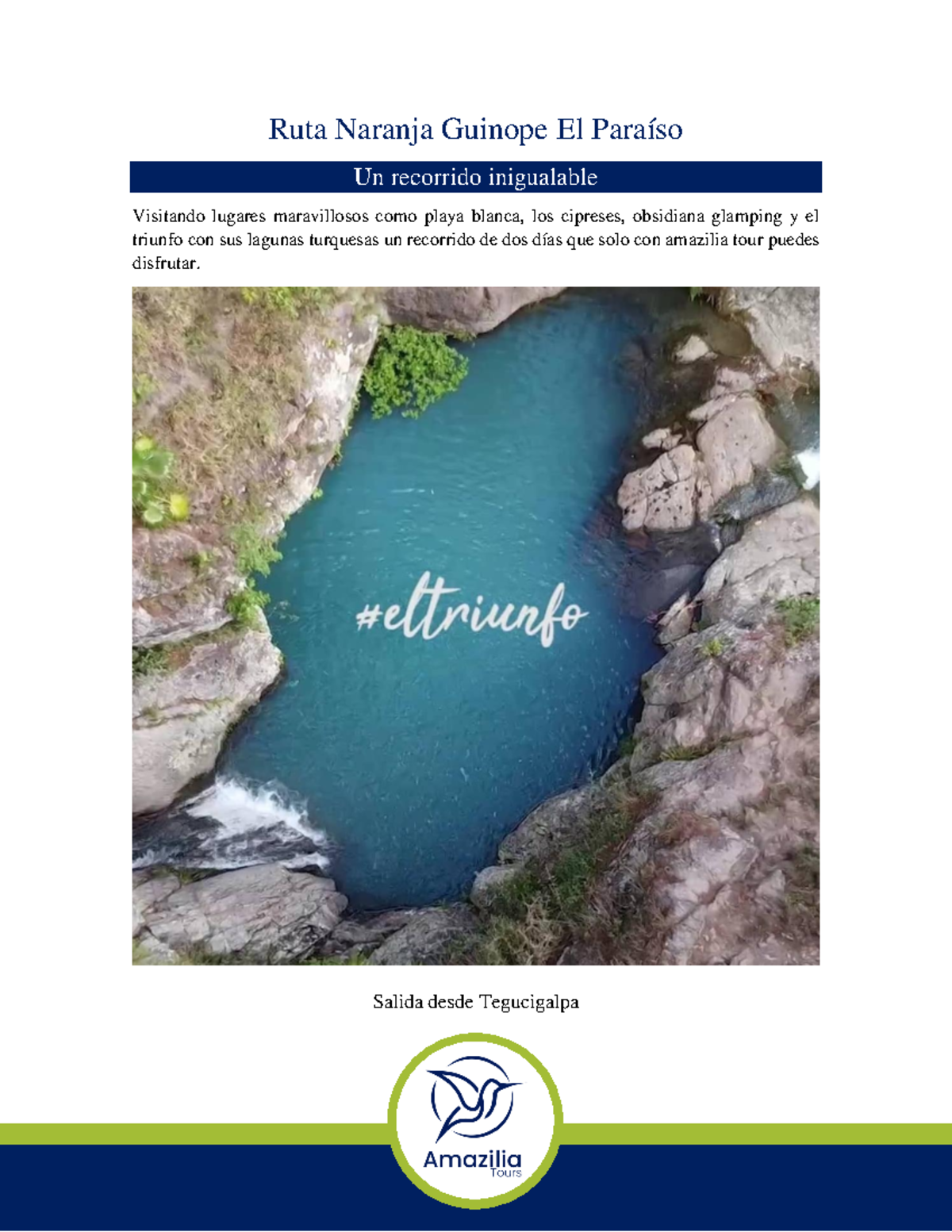 Ruta naranja 3 dias - Ruta Naranja Guinope El Paraíso Un recorrido ...