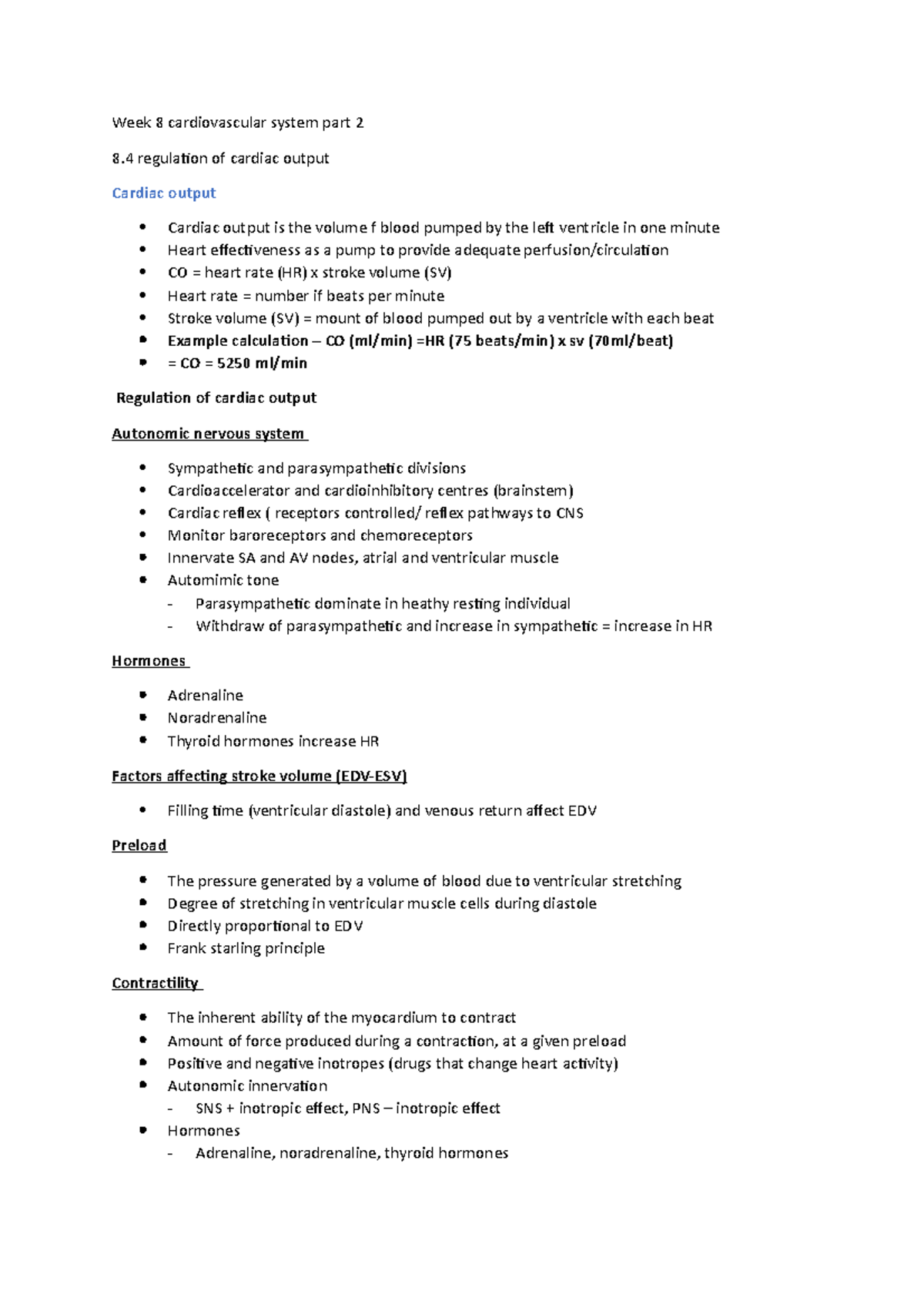 Week 8 cardiovascular system part 2 - Week 8 cardiovascular system part ...