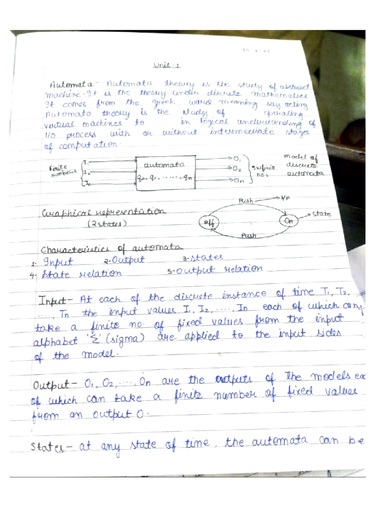 Electrical - 10 4 Automata Automata theory is the study of abstract ...