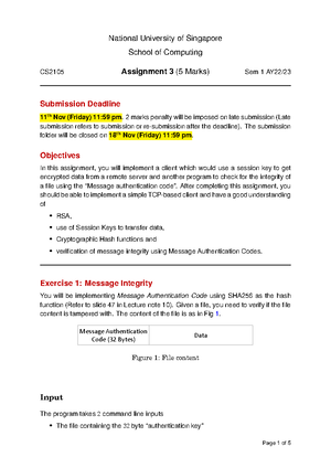 Tutorial 4 ans - National University of Singapore School of Computing CS2105 Tutorial 4 Answer ...